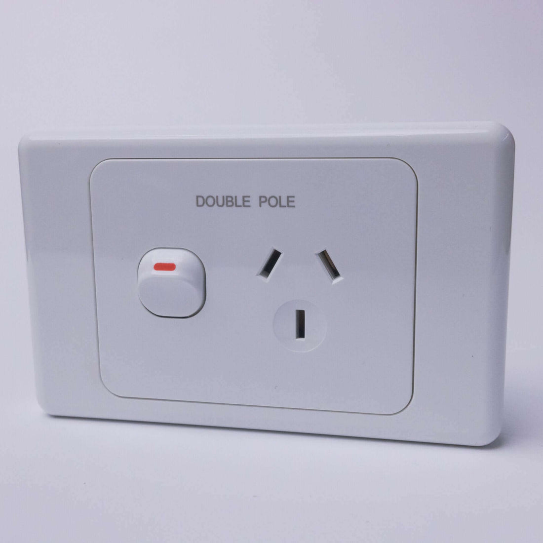White Double Pole Power Point - 240V 10A Single Plug - RV Essentials ...