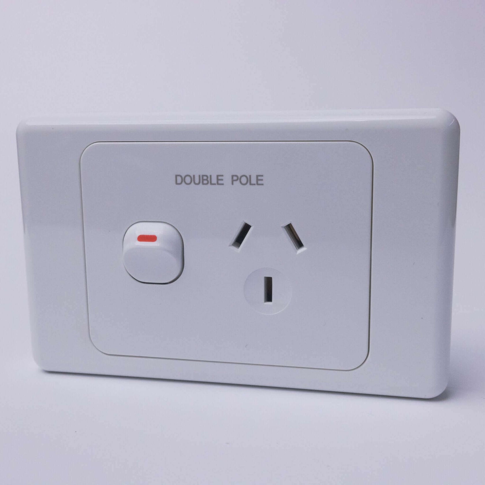 White Double Pole Power Point - 240V 10A Single Plug - RV Essentials ...